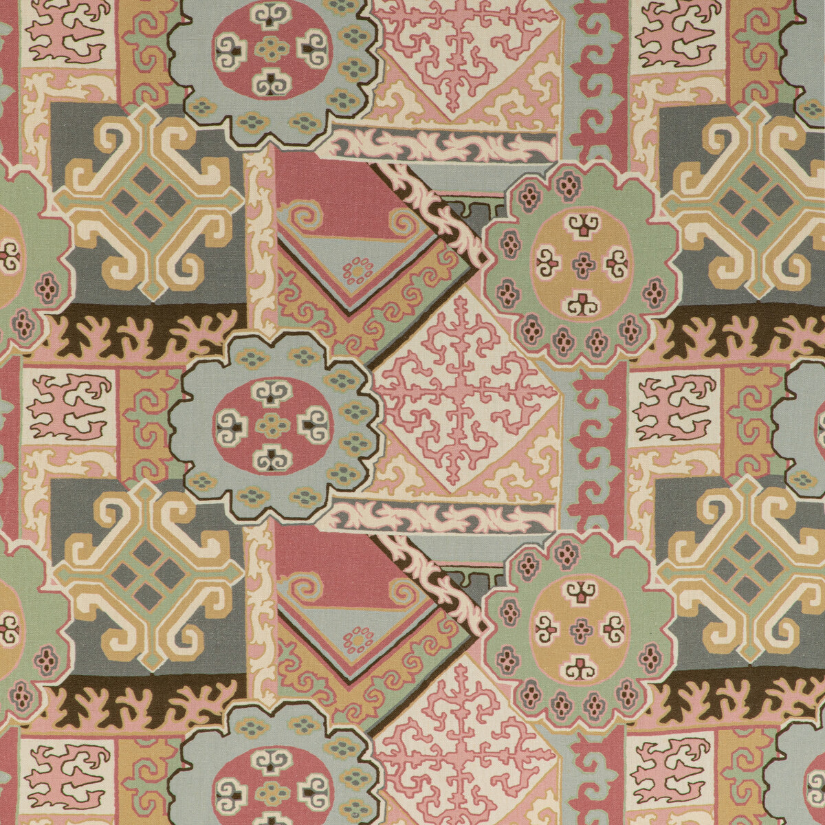 LEE JOFA BATANGAS PRINT PINK/MULTI – Designer Fabrics USA