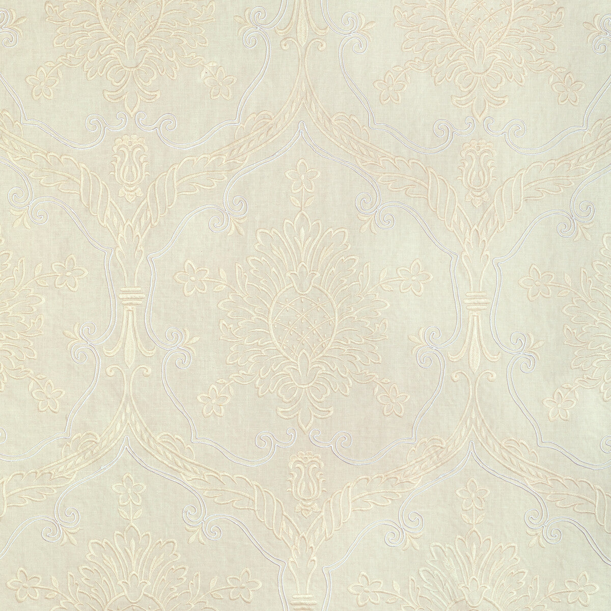 LEE JOFA HAYES EMBROIDERY IVORY – Designer Fabrics USA